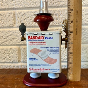 Band-aid Junk Art Reclaimed Found Object Art Tin Figure - Etsy