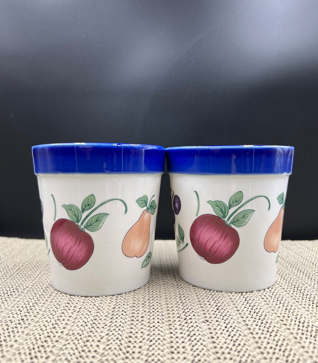 Vintage Style Princess House Ceramic Herb Pot Planters - Set of 2 - Etsy