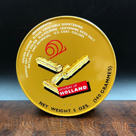 Vintage HOLLAND Cheese Filled Sticks Snack Tin - Etsy