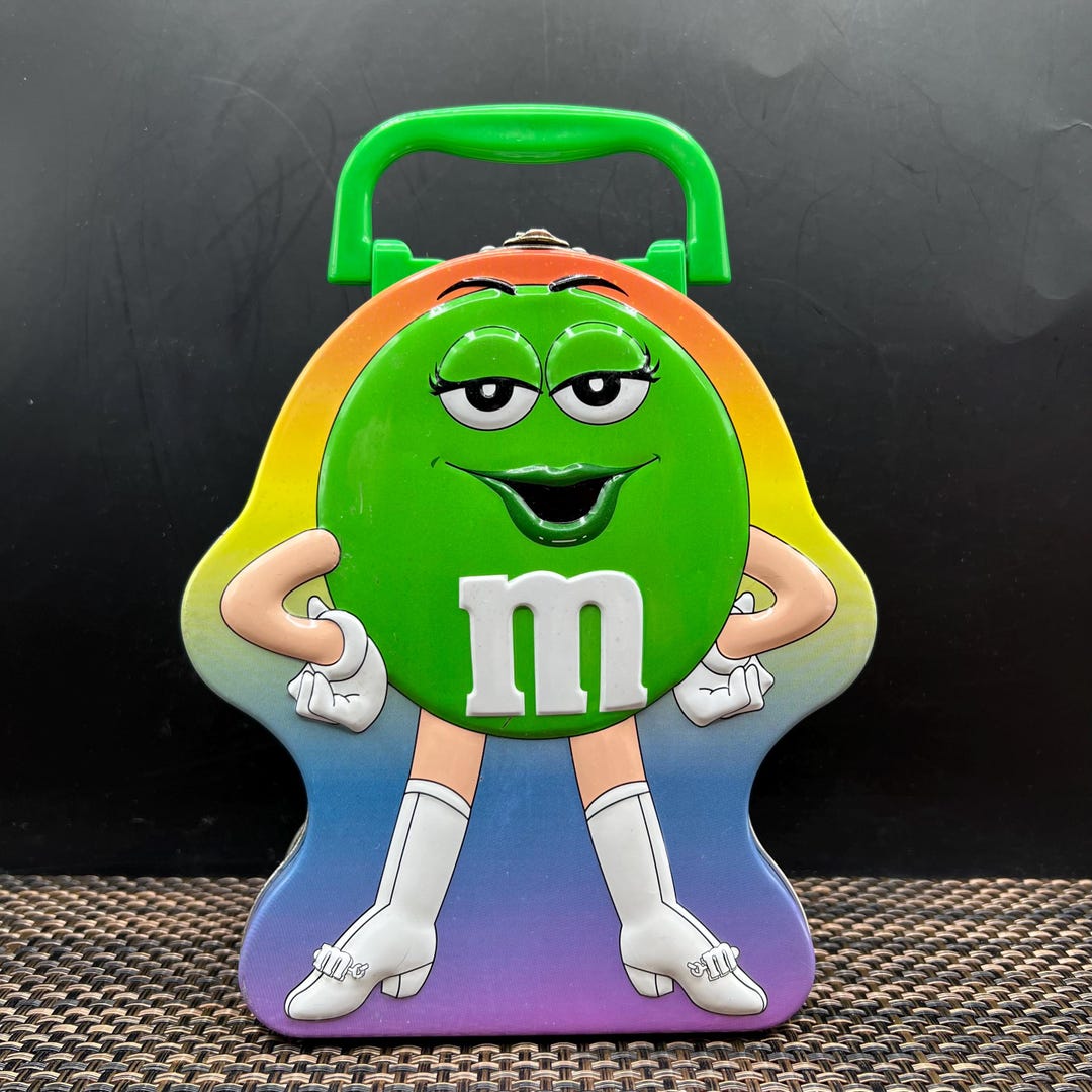 Vintage Tall M&M Green Tote Box Style Special Edition Tin - Etsy