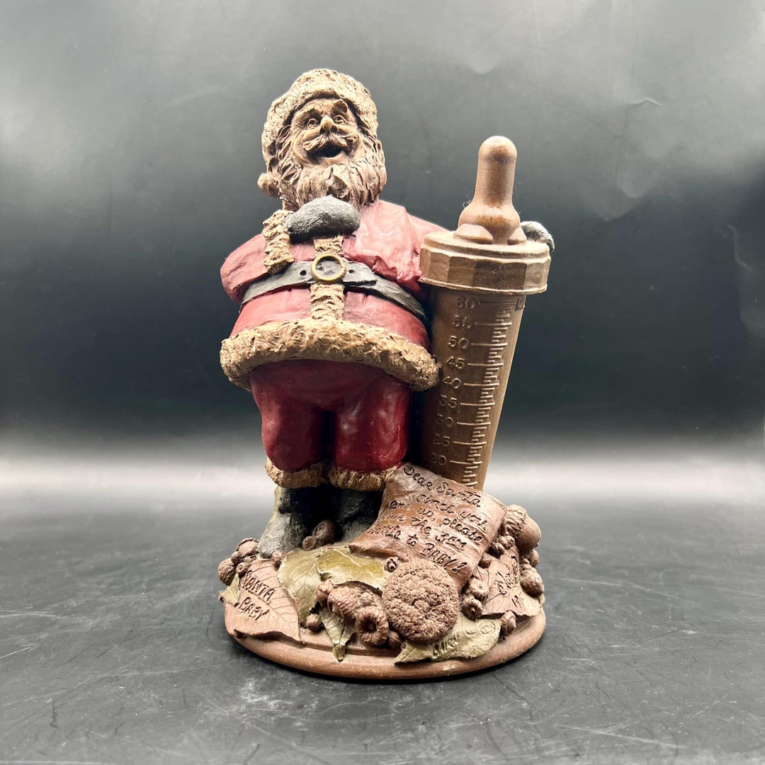 Large Vintage Signed Tom Clark Christmas Gnome, 1990 Santa Baby - Etsy
