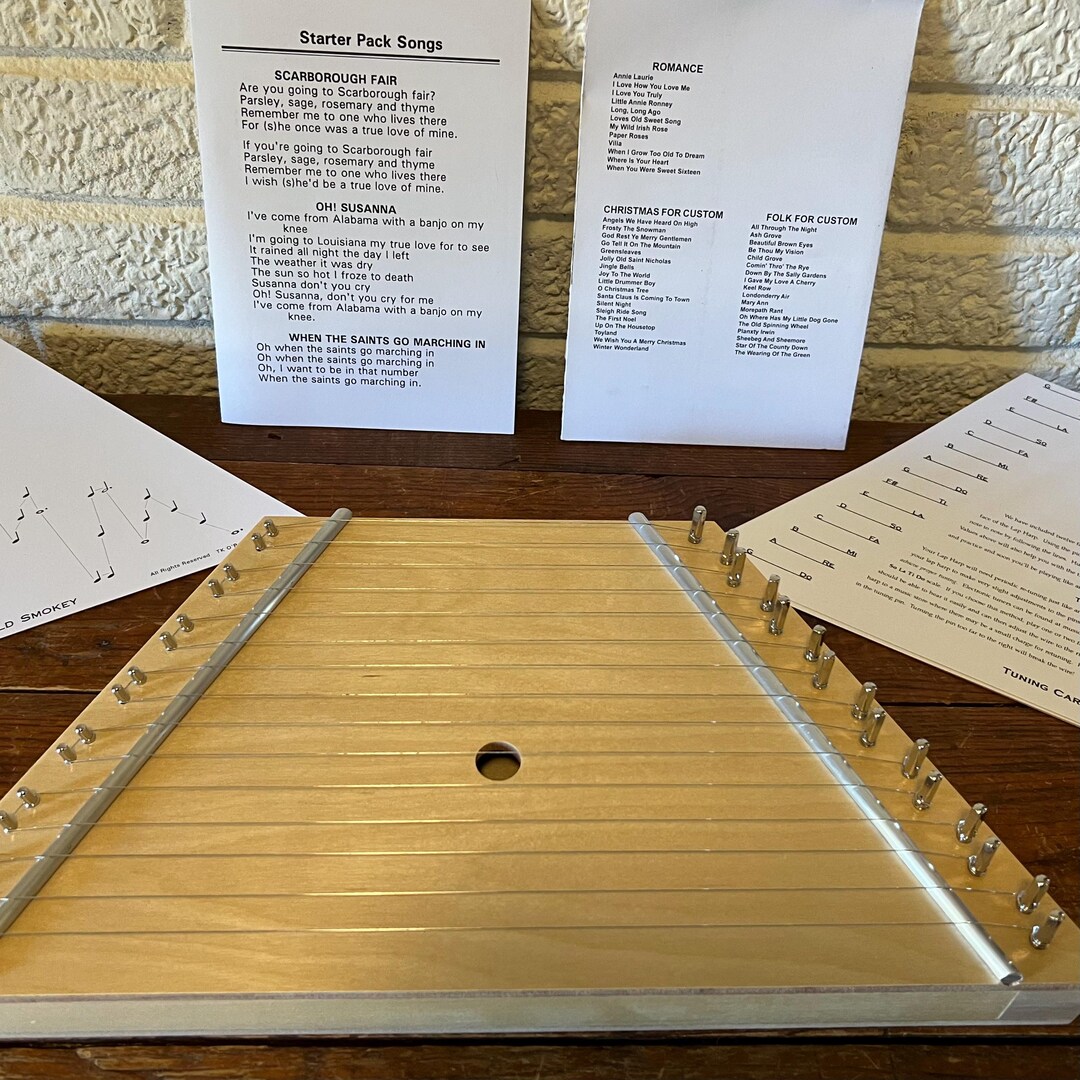 Vintage T.K. O'brien's 1990's Wooden Folk String Musical Instrument Lap Harp - Etsy