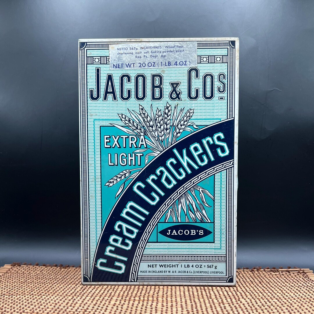 Large Vintage Jacob's and Co Ltd., English Extra Light Cream Crackers ...