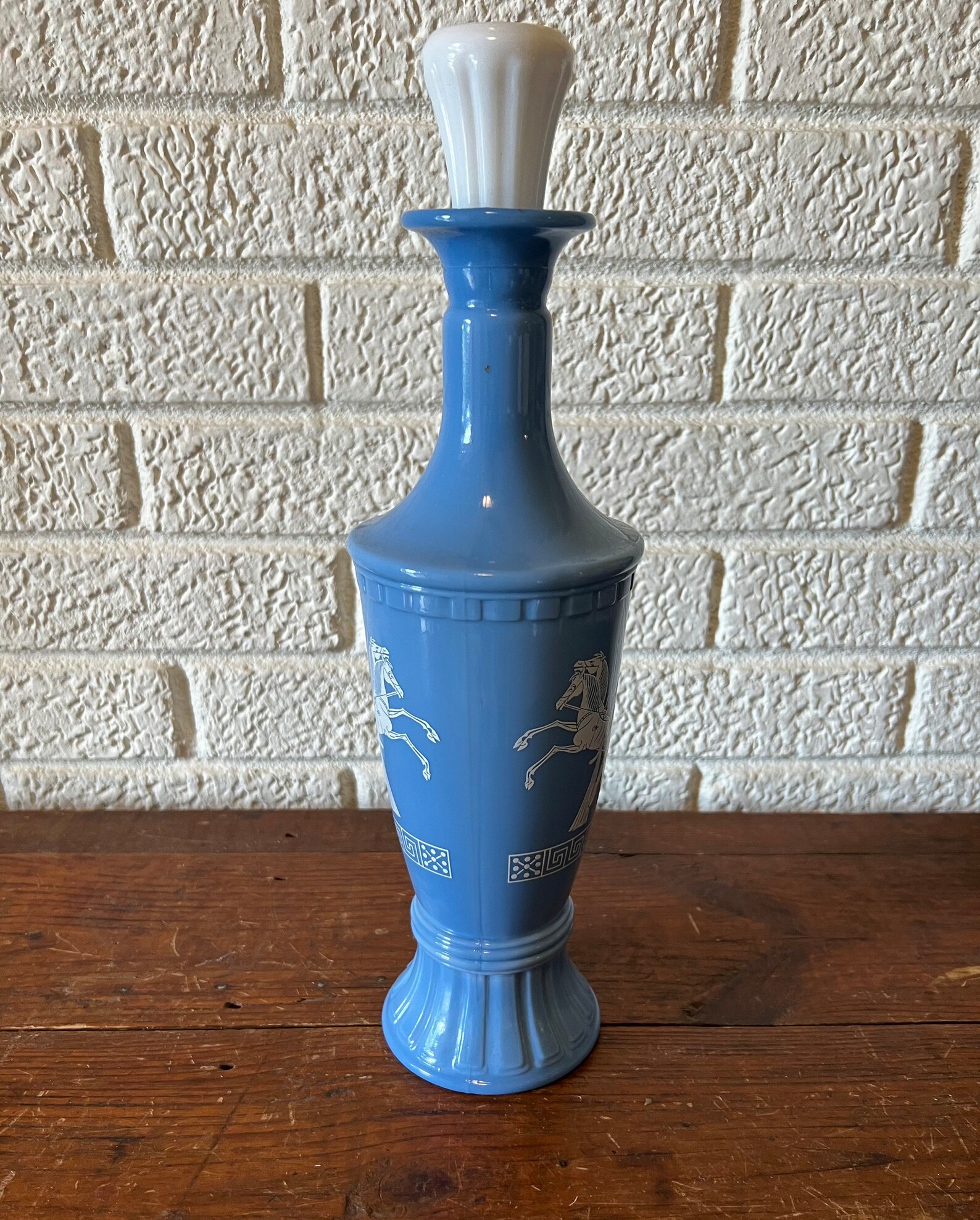 Greek Chariot Race Blue and White Mid Century Jim Beam Liquor - Etsy