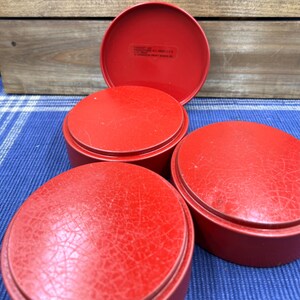 Unique Red 3 Stack Container Tins - Etsy