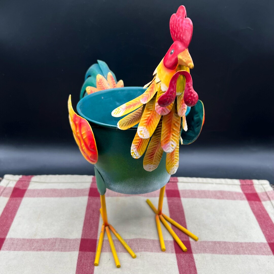 Indoor Outdoor Rooster Chicken Planter - Etsy