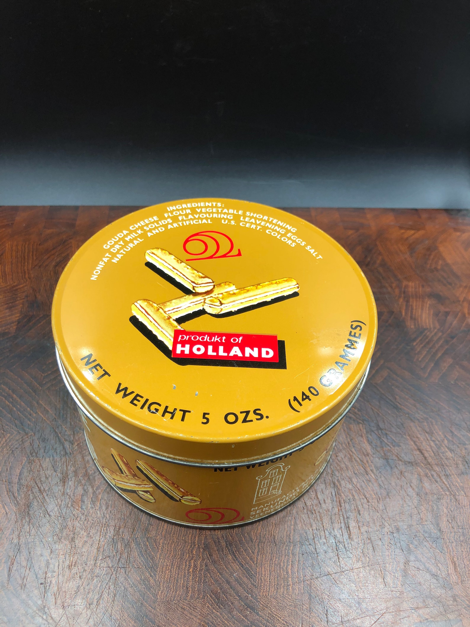 Vintage HOLLAND Cheese Filled Sticks Snack Tin - Etsy