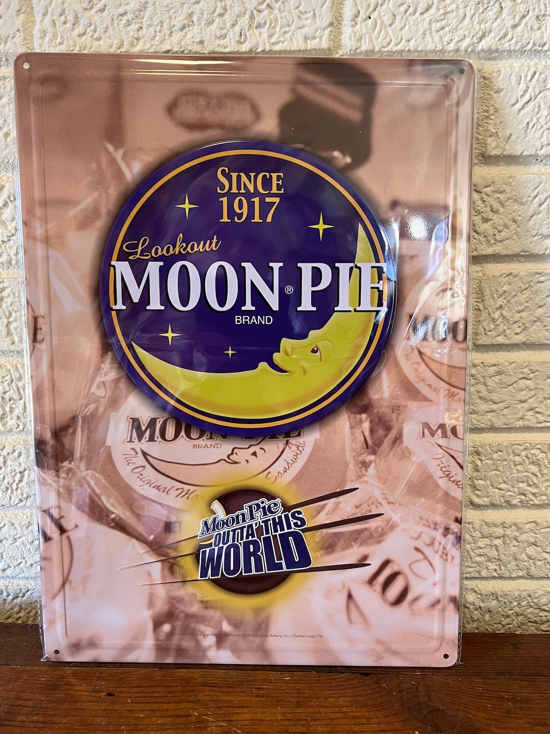 Vintage Style Embossed Retro Moon-pie Metal/tin Advertising Sign - Etsy