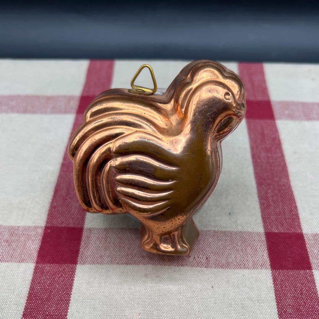 Vintage Mini Rooster Chicken Copper Mold - Etsy