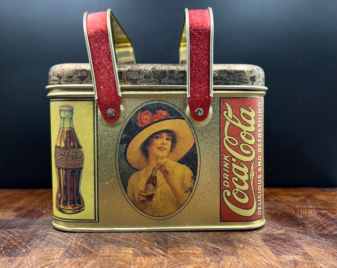 Vintage Bristol Ware Coca-cola Box Style Advertising Tin With Handles ...