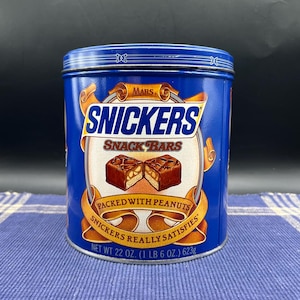 Large Limited Edition Iconic 22 OZ. Collectable Snickers Candy Tin - Etsy