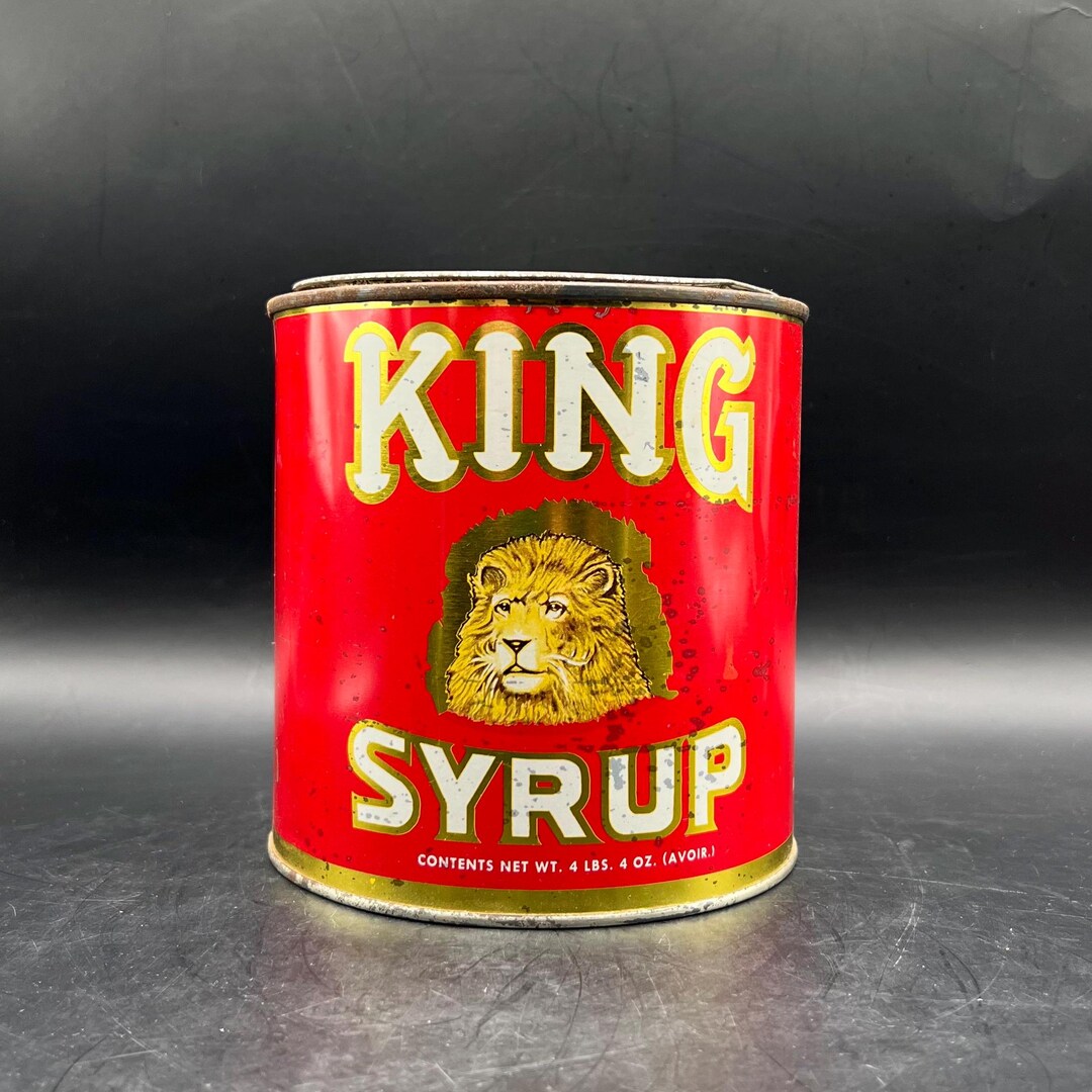 1950's King Syrup Tin Can - Etsy