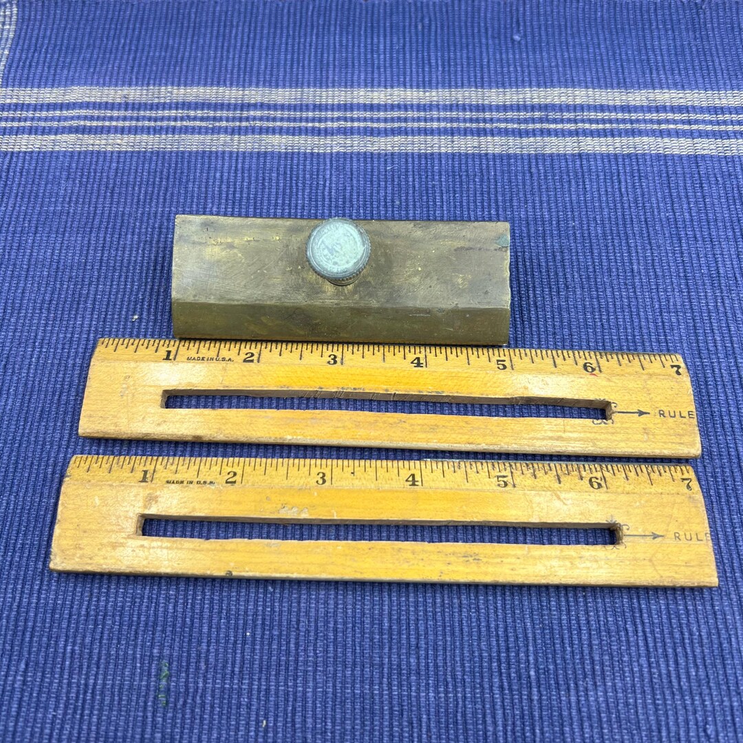 Vintage USA Made 7 Inch Rulers With Hand Made Brass Sleeve - Etsy