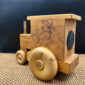 Vintage Dear John Wood Toy Tractor Coin Bank - Etsy