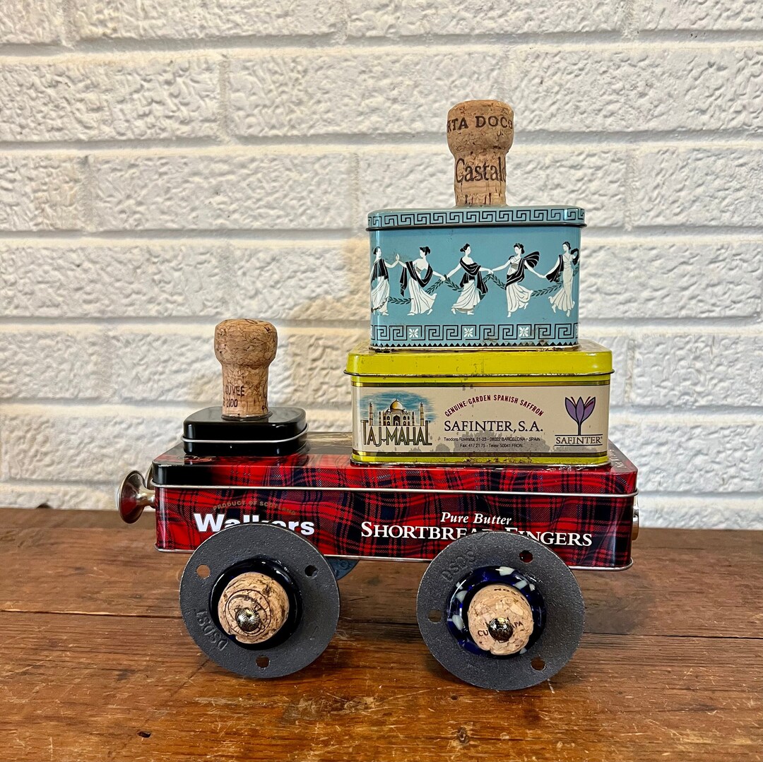 3 Stack Reclaimed Found Object Container Tin Vehicle - Etsy