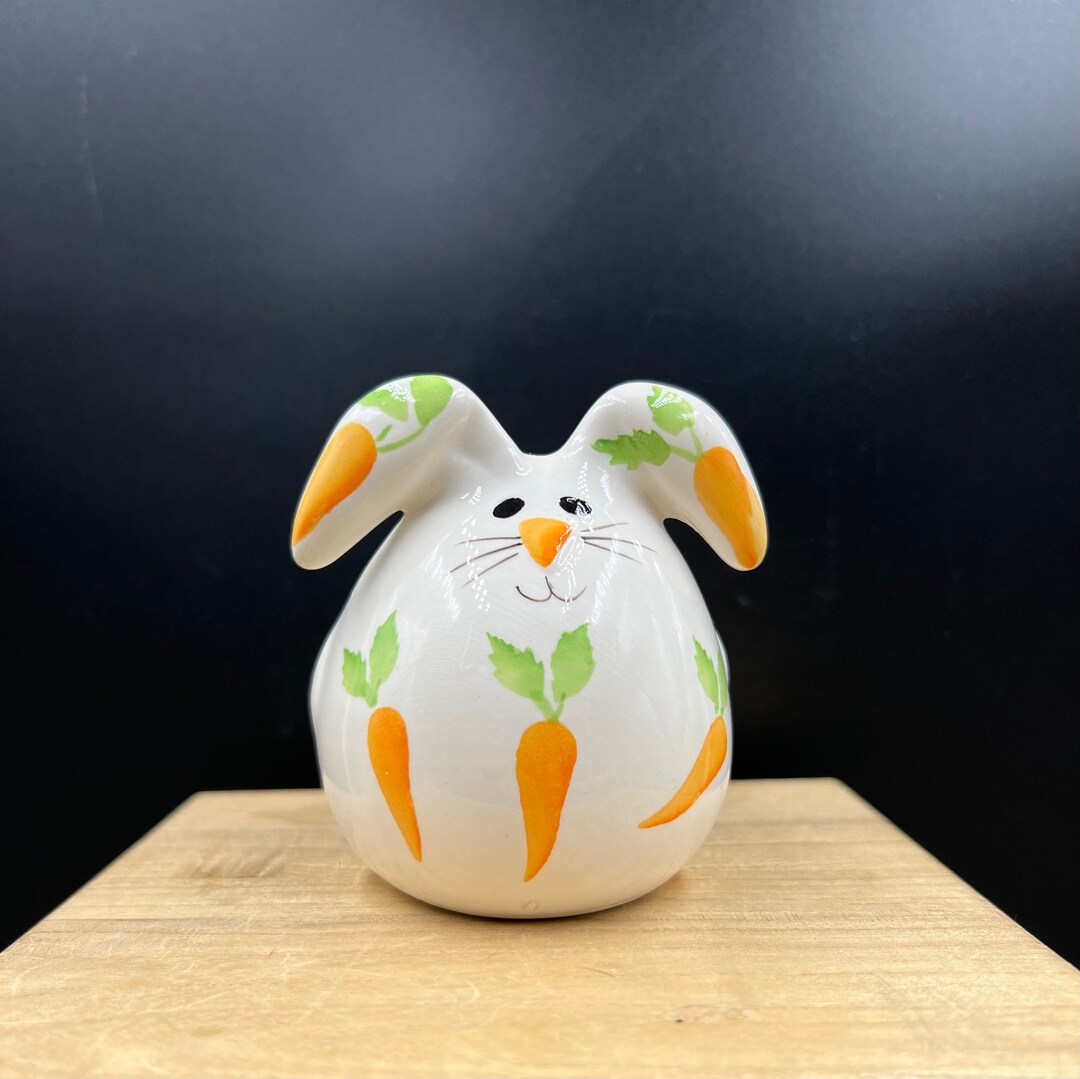 Whimsical Ceramic Rabbit Figure Bowl - Etsy