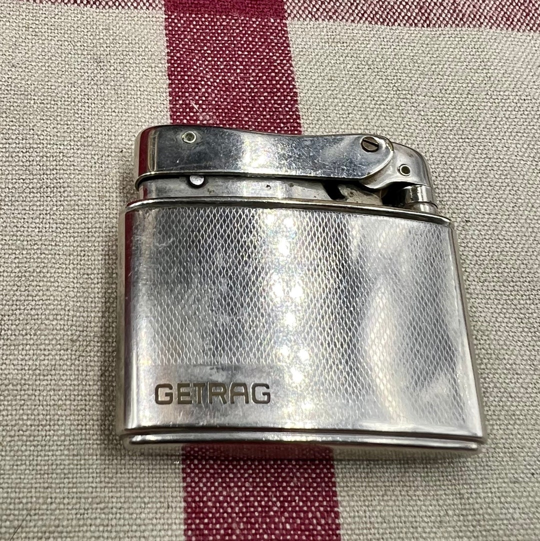 Vintage German 1000 Zunder Duplex Myflam Silver Tone Embossed Cigarette ...