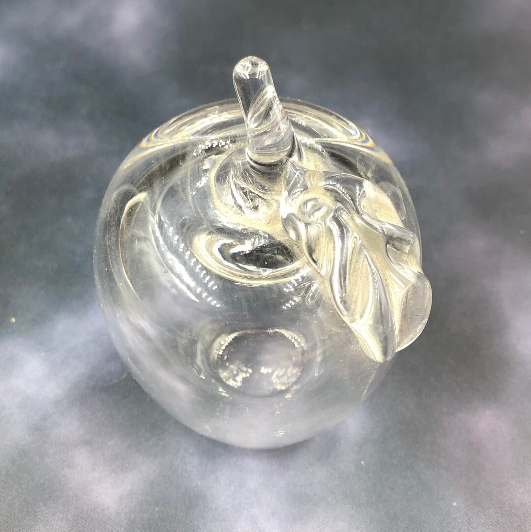 Clear Glass Apple Paperweight - Etsy