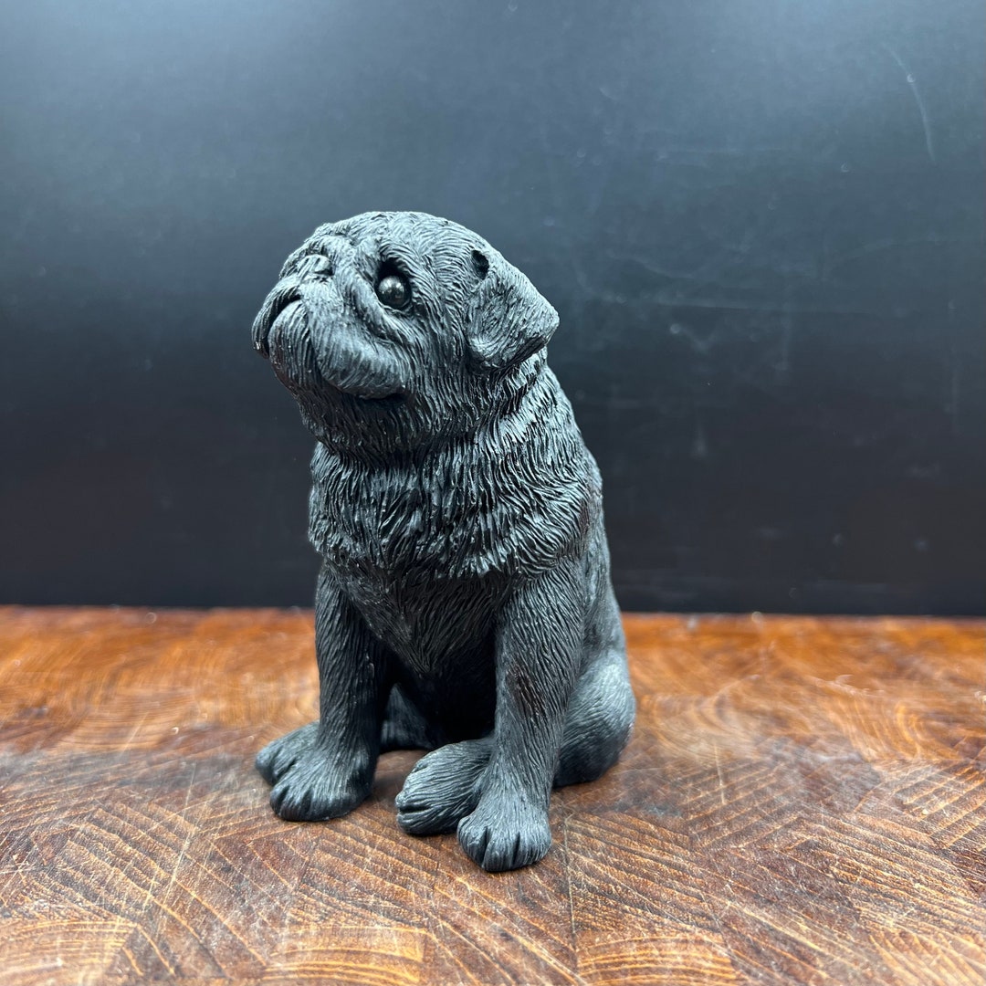 Vintage Classic 1990's Sandicast Black Pug Figure - Etsy