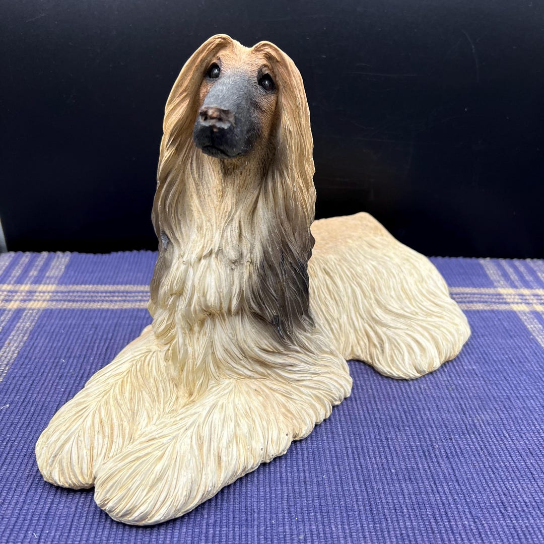 Large Vintage Classic 1988 Sandicast Blonde Afghan Dog 202 - Etsy