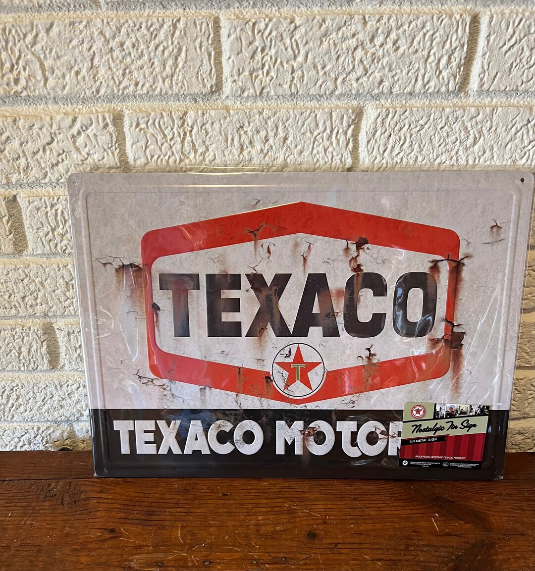 Vintage Style Embossed Retro Texaco Metal/tin Advertising Sign - Etsy