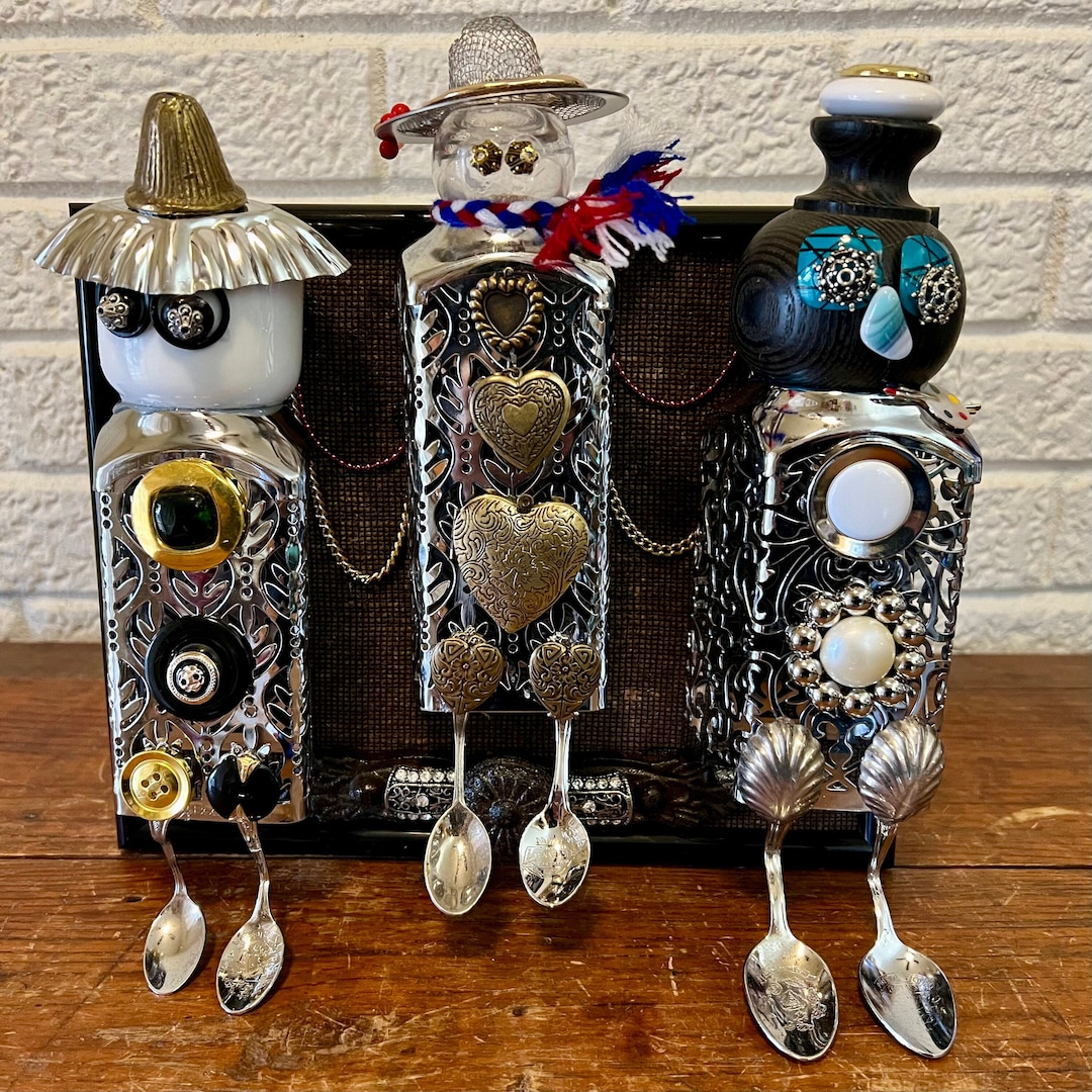 Three of a Kind Assemblage Found Object Art - Etsy