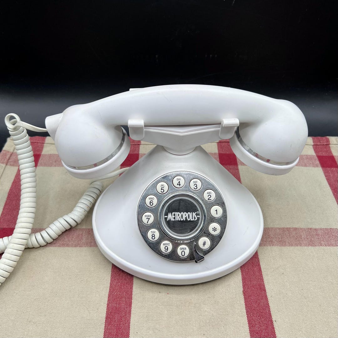 Vintage White Corded Conair Metropolis Pushbutton Phone - Etsy