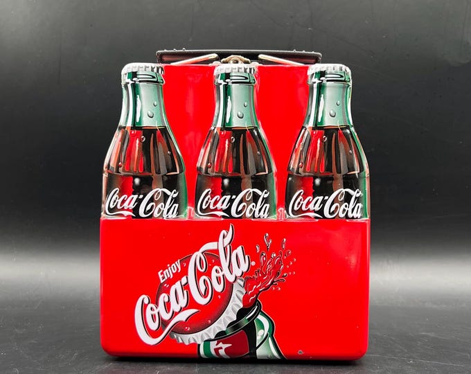 Vintage 6 Pack Lunch Box Style Coca-cola Advertising Tin - Etsy