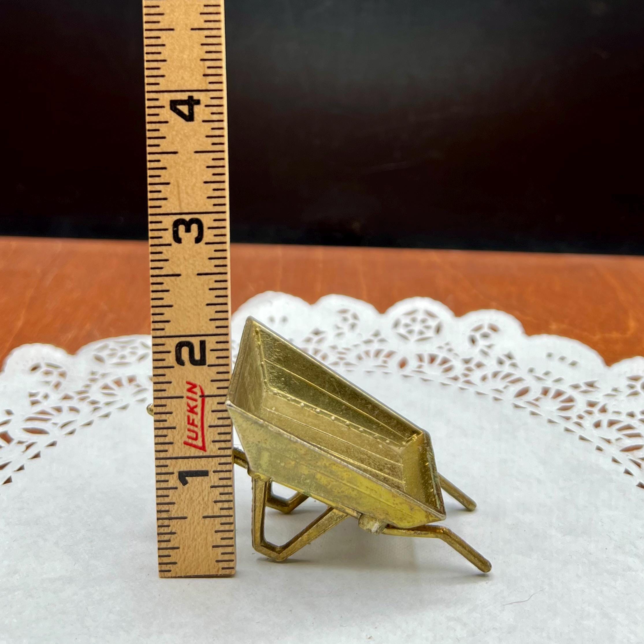 Lot 2 - Vintage Miniature 3 Piece Set of Brass Doll House Decor Items ...