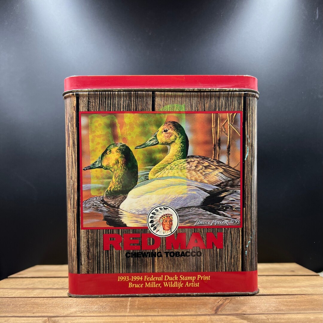 Vintage 1994 Limited Edition RED MAN Chewing Tobacco Metal Tin - Etsy