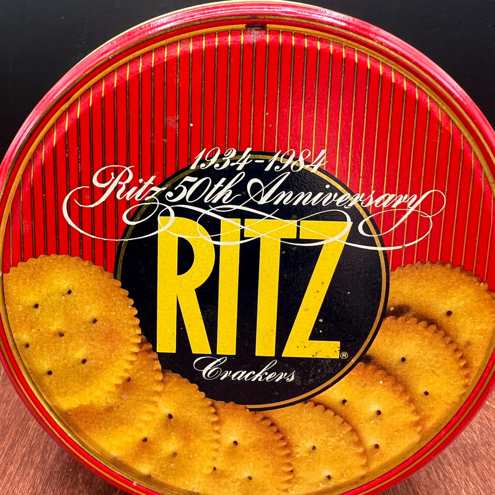 Vintage 1984 50th Anniversary Round RITZ CRACKERS 12 Ounce Tin - Etsy