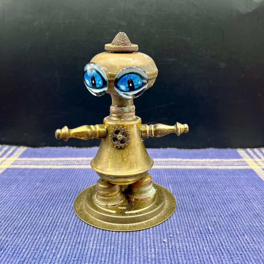 Brass Bot Junk Art Reclaimed Found Object Art Figure - Etsy