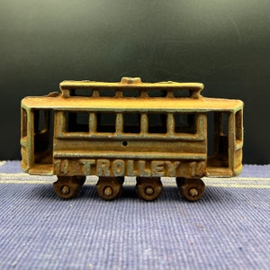 Vintage Cast Iron Classic Die Cast Trolley Streetcar - Etsy