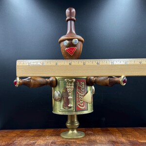 Golden Coca-cola Reclaimed Found Object Junk Art Tin Figure Robot - Etsy