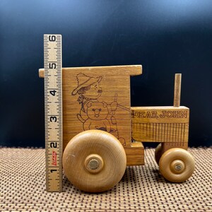 Vintage Dear John Wood Toy Tractor Coin Bank - Etsy