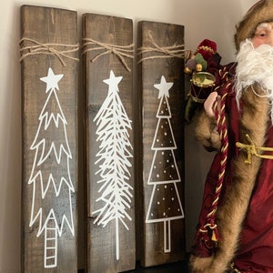 Set of 3 Trees Farmhouse Christmas Decor | Etsy