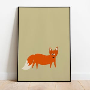 Red Fox Alphabet Print. Cute Animals Prints for Kids Room. Toddler Room ...