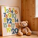 Numbers 1-20 Poster: Soft Pastel Colors, Minimalist Nursery Decor - Etsy