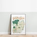 Les Corts Barcelona Illustrated Map for Travel Wall. Barcelona Souvenir ...