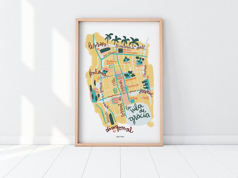 Barcelona Set of 5 Neighborhood Maps. El Raval El Born Vila - Etsy