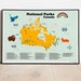 Canada Printable Map of National Parks and Reserves. Canada Wildlife ...