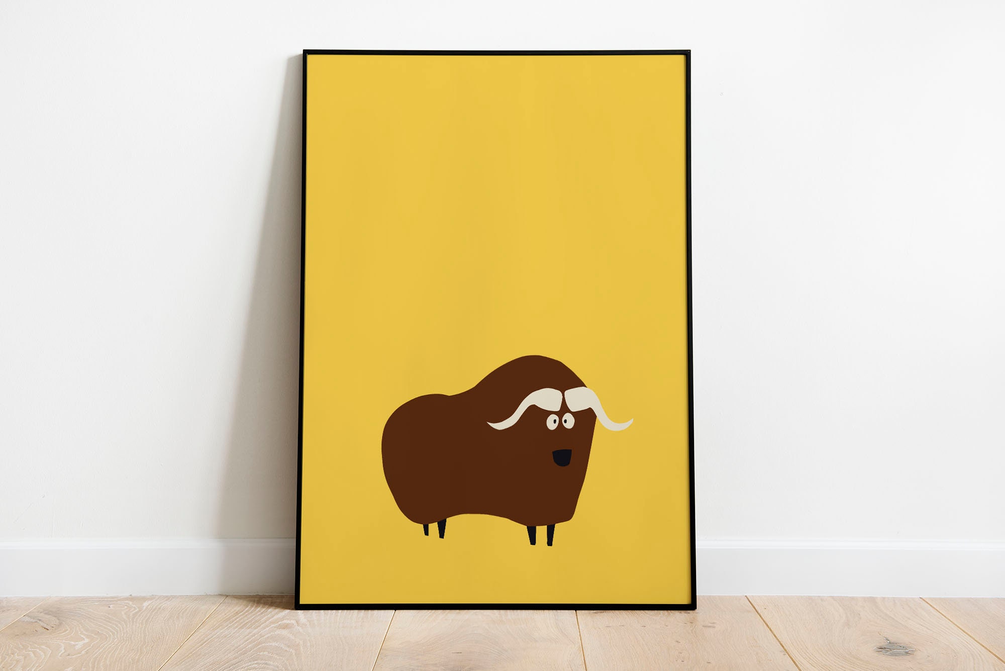 Musk Ox poster for kids room decor printed in sustainable | Etsy