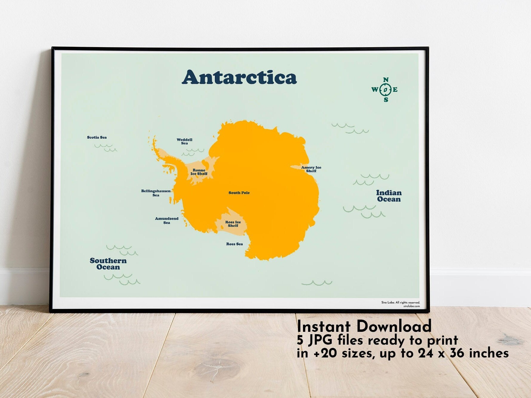 Printable Map Of Antarctica