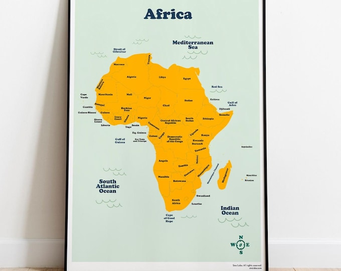 Digital Map of All African Countries With Their Flags and Their Capital ...