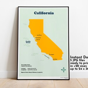 California State Printable Map for Kids Home School. States of America ...