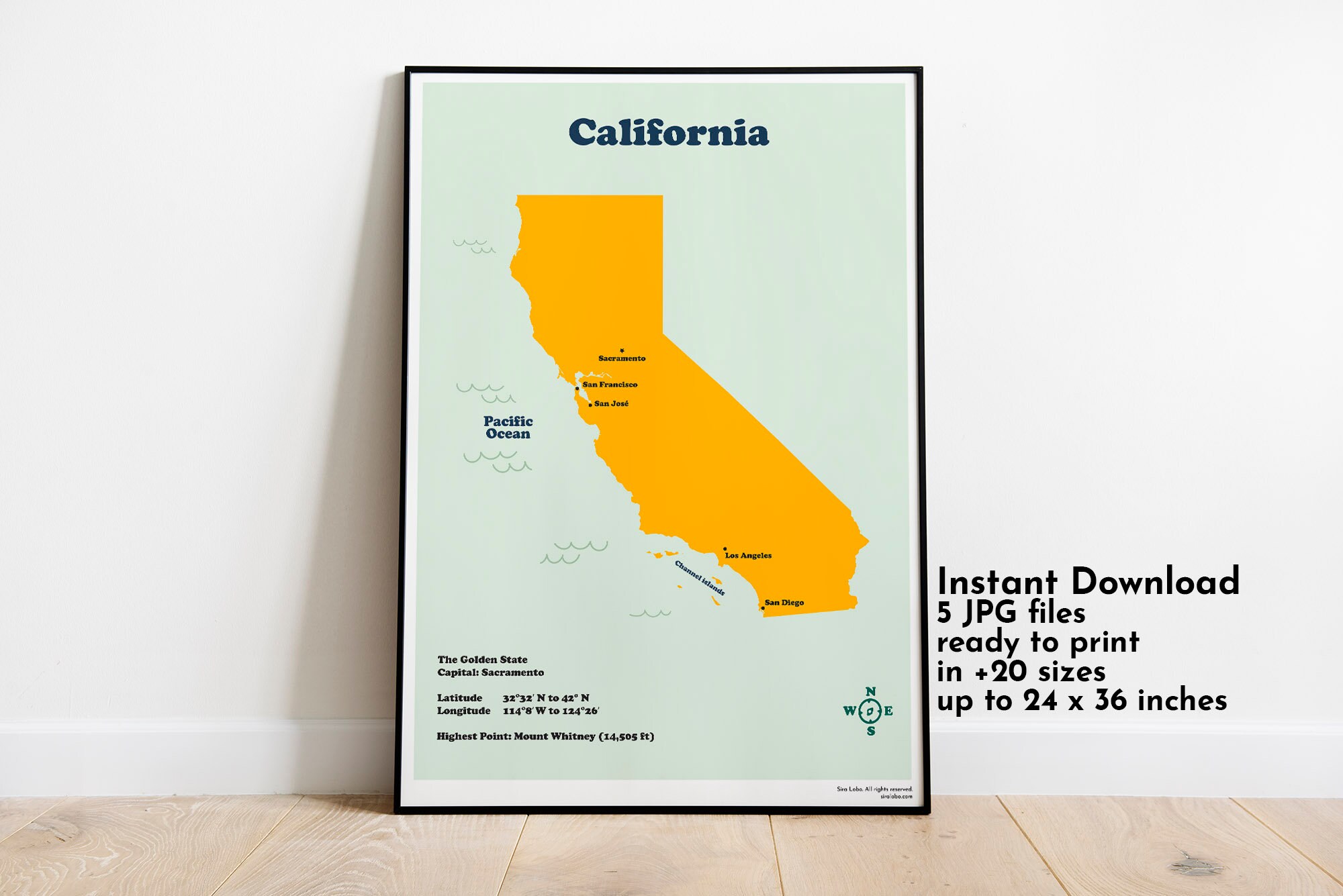 California State Printable Map for Kids Home School. States of - Etsy