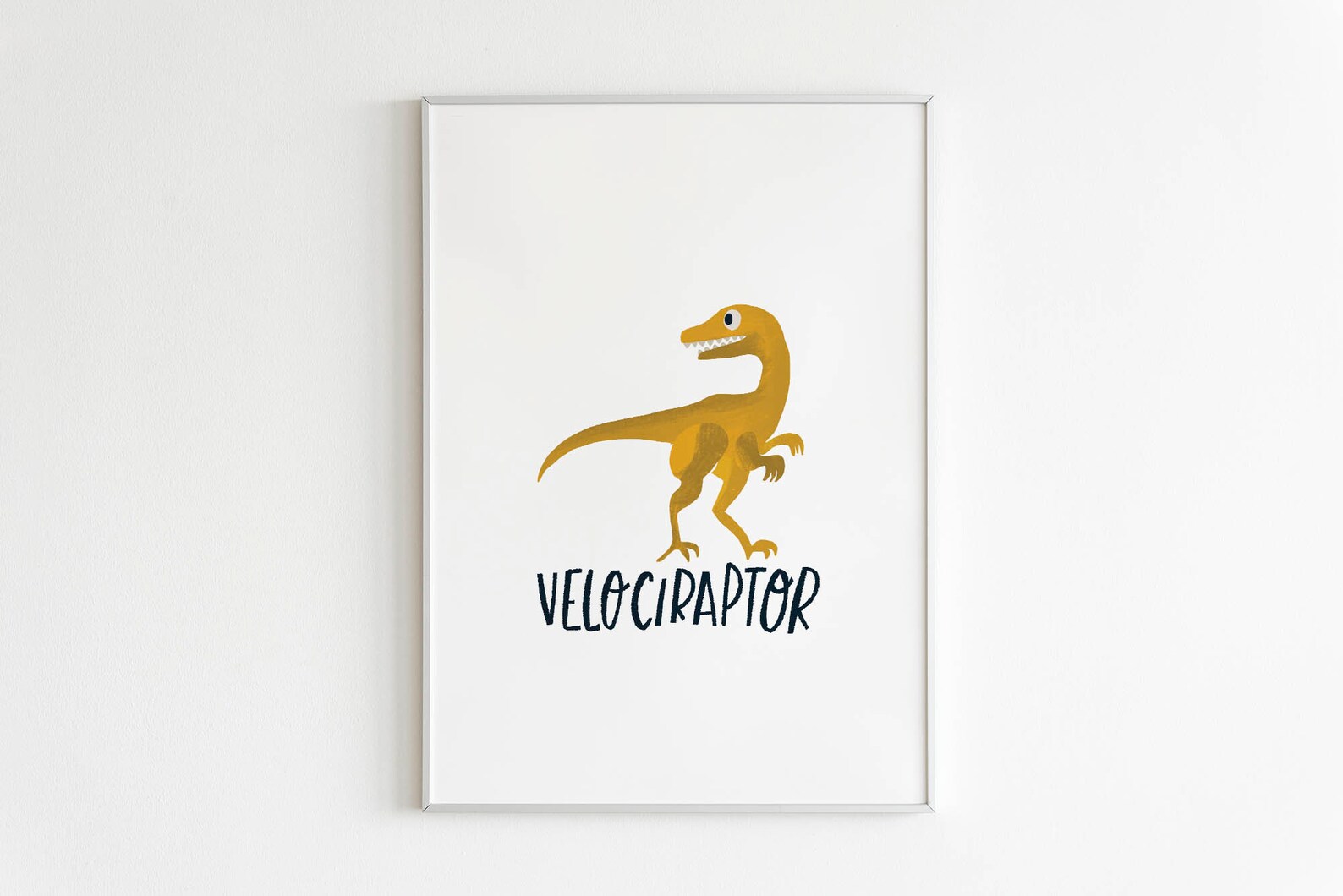 Velociraptor Print for Kids Room Wall Decor and Homeschool. | Etsy