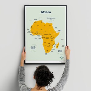 Africa Printable Map for Kids Home School. African Countries Map ...