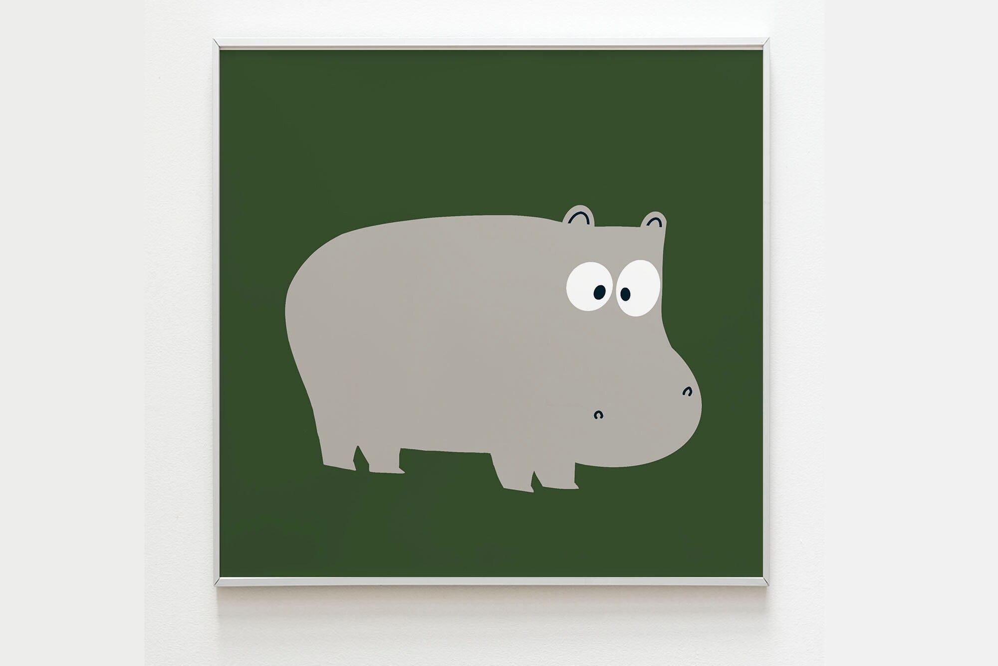 HIPPO poster for kids room decor printed in sustainable paper. | Etsy