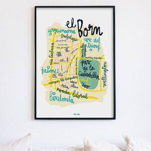 Barcelona Set of 5 Neighborhood Maps. El Raval, El Born, Vila De Gràcia ...